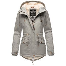 Marikoo Damen Winterjacke "Manolya", grau, Gr. S, Oberstoff: 100% Baumwolle, Futter: 100% Polyester, Wattierung: 100% Polyester, Ärmelfutter: 100%