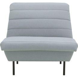 Sessel, B:92cm H:92cm T:103cm, blau, LOOKS by Wolfgang Joop, 100% Polyester, Sessel, "LOOKS IX", Quersteppung, ohne Armlehnen