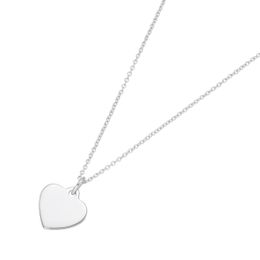 Smart Jewel Damen Kette mit Anhänger "Herz Anhänger, Karte, Silber 925", 43cm, Silber 925 (Sterlingsilber), silber, Silber 925 (Sterlingsilber),