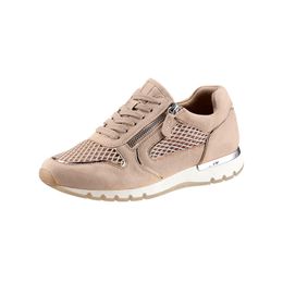 Caprice Damen Sneaker, Gr. 42, beige, Mesh, Textil, Veloursleder, Schuhe