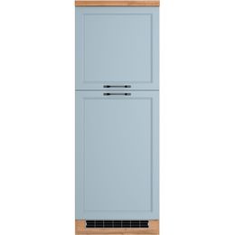 K&uuml;hlumbauschrank KOCHSTATION, B:60cm H:166cm T:60cm, blau, Holzwerkstoff, MDF, Schr&auml;nke, "KS-Lana", Breite 60 cm
