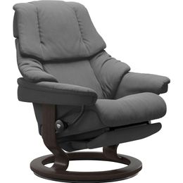 Relaxsessel stressless, B:79cm H:98cm T:78cm, grau, Leder BATICK: BATICK ist ein leicht korrigiertes, durchgefärbtes und genarbtes Möbelleder, bei