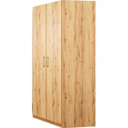Eckkleiderschrank Priess, B:135cm H:193cm T:54cm, beige, Holzwerkstoff, Schr&auml;nke, "Lindau"