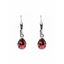 Adelia&acute;s ADELIA ́S Damen Paar Ohrh&auml;nger "1 Paar 925 Silber Ohrringe / Ohrh&auml;nger mit Zirkonia", Damen, Silber 925 (Sterlingsilber), rot, Silber 925