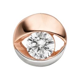 Jobo Damen Runder Anhänger, Roségold 333, rosa, Roségold 333, Schmuckanhänger, rund 333 Roségold bicolor mit Zirkonia