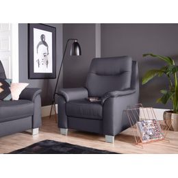 Sit & More Sessel SIT & MORE, B:90cm H:104cm T:96cm, grau, Kunstleder SOFTLUX;Luxus-Microfaser (90% Polyester, 10% Polyamid);Flachgewebe (100% Polyester),