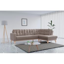 Sit & More Ecksofa SIT & MORE, B:298cm H:90cm T:198cm, grau, 100% PES, Wohnzimmer, Sofas, "Lavida L-Form", wahlweise mit Kippfunktion und Bettkasten