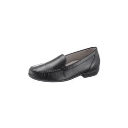 Waldläufer WALDLÄUFER Damen Slipper, Gr. 8, schwarz, Glattleder, Basic, Schuhe