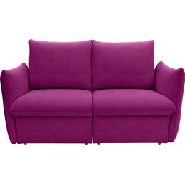 Schlafsofa, B:180cm H:100cm T:97cm, pink, LOOKS by Wolfgang Joop, 92% Polyester, 8% Nylon, Wohnzimmer, Sofas, "LOOKS XII", mit Bettfunktion,