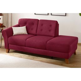 Recamiere Home Affaire, B:194cm H:89cm T:92cm, rot, Luxus-Microfaser Lederoptik (100% Polyester);Struktur weich ( 97% Polyester, 3%