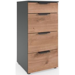 Schubkastenkommode wimex, B:41cm H:84cm T:41cm, schwarz, Spanplatte, Sideboards, "Level by fresh to go", 4 Schubladen mit soft-close Funktion, 41cm