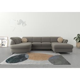 Sit & More Wohnlandschaft SIT & MORE, B:304cm H:78cm T:192cm, braun, Webstoff (100% Polyester);Struktur weich (90% Polyester, 10% Polyamid);Luxus-Microfaser