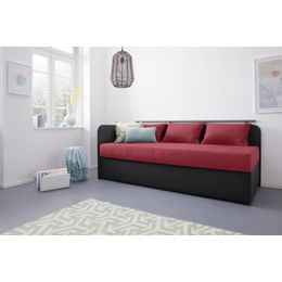 Polsterliege Maintal, B:83cm, rot, Komplettbetten, "Diana"