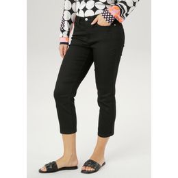 Damen Straight-Jeans, schwarz, Gr. 44, Aniston SELECTED, unifarben, Denim/Jeans, Obermaterial: 66% Baumwolle, 31% Polyester, 3% Elasthan, Jeans, in