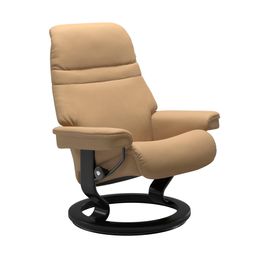 Relaxsessel stressless, B:75cm H:100cm T:73cm, beige, Leder BATICK: BATICK ist ein leicht korrigiertes, durchgefärbtes und genarbtes Möbelleder, bei