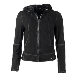 Maze Damen Lederjacke "Donie", schwarz, Gr. XL, Obermaterial: 100% Lammleder; Innenseite: 100% Polyester; &Auml;rmelfutter: 100% Polyester, Jacken