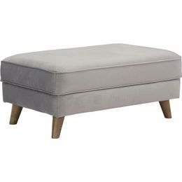 Hocker Home Affaire, B:102cm H:44cm T:60cm, grau, Struktur weich (100% Polyester);Samtoptik (100% Polyester), Wohnzimmer, Hocker, "Copenhagen",