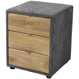 Jockenhöfer Nachtkonsole, B:42,5cm H:53cm T:45cm, grau, JOCKENHÖFER GRUPPE, Sideboards, "Lia", Nachttisch mit 3 Schubladen