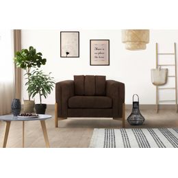 Sessel Home Affaire, B:100cm H:74cm T:88cm, braun, Wohnzimmer, Sessel, "Haki"