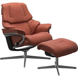 Fu&szlig;hocker stressless, B:55cm H:43cm T:41cm, rot, Leder PALOMA: PALOMA ist ein durchgef&auml;rbtes Semianilin-M&ouml;belleder mit nat&uuml;rlicher Narbung., Hocker,