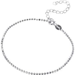 Firetti Damen Silberkette "Schmuck Geschenk Silber 925 Armband Kette Fußkette Bauchkette Kugeln", 21, Silber 925 (Sterlingsilber), B: 1,5mm, silber,