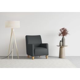 Sit & More Sessel SIT & MORE, B:74cm H:93cm T:81cm, grau, Wohnzimmer, Sessel, "Bosse", mit Federkern