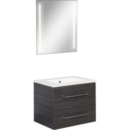 Waschtisch Fackelmann, B:62,2cm T:48cm, braun, Badezimmer, Waschtische, "Waschplatz-Set B.Clever", 3-teilig