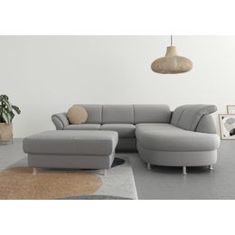 Sit & More Ecksofa SIT & MORE, B:250cm H:78cm T:212cm, grau, Webstoff (100% Polyester);Struktur weich (90% Polyester, 10% Polyamid);Luxus-Micofaser Euphoria