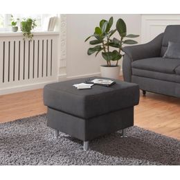 Sit & More Hocker SIT & MORE, B:58cm H:47cm T:58cm, grau, Luxus-Microfaser 2 (100% Polyester);Luxus-Microfaser ALTARA NUBUCK (100% Polyester);Luxus-Microfaser 1
