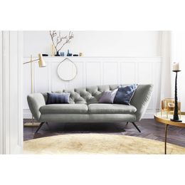 Recamiere LEONIQUE, B:223cm H:84cm T:95cm, silber, Samtoptik (100 Polyester), Sofas, "Beatrice", Recamiere links oder rechts, passend zur