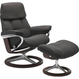 Relaxsessel stressless, B:88cm H:101cm T:78cm, grau, Leder BATICK: BATICK ist ein leicht korrigiertes, durchgefärbtes und genarbtes Möbelleder, bei