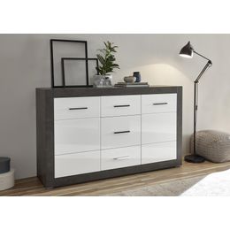 Sideboard Inosign, B:164cm H:97cm T:42cm, grau, Wohnzimmer, Sideboards, "Etero", Breite 164 cm