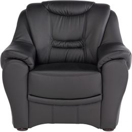 Sit & More Sessel SIT & MORE, B:98cm H:94cm T:95cm, schwarz, NaturLeder;Luxus-Microfaser ALTARA NUBUCK (100% Polyester);Luxus-Kunstleder, Wohnzimmer, Sessel,