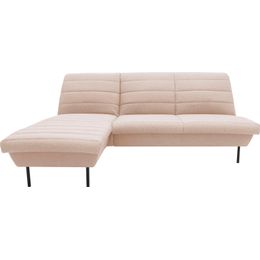Ecksofa, B:214cm H:92cm T:168cm, beige, LOOKS by Wolfgang Joop, 100% Polyester, Wohnzimmer, Sofas, "LOOKS IX L-Form", Quersteppung, ohne Armlehnen
