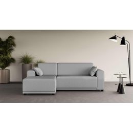 Ecksofa Home Affaire, B:233cm H:80cm T:162cm, grau, 100% Polyester, Wohnzimmer, Sofas, "TAMMO", L-Form