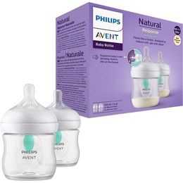Philips Avent Baby Babyflasche "Natural Response Babyflasche", 125ml, transparent, Kunststoff, H:12,2cm, Trinkflaschen, 2 Stück, mit dem AirFree