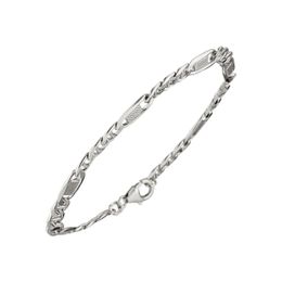 Jobo Damen Silberarmband, 19cm, Silber 925 (Sterlingsilber), silber, Silber 925 (Sterlingsilber), Armb&auml;nder, Panzer-Steg-Armband 925 Silber 19 cm