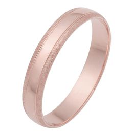 Firetti Damen Trauring "Schmuck Geschenk Gold 375 Hochzeit Ehering Trauring "LIEBE"", 23, ohne Brillant, Roségold 375, 4mm, rosa, Roségold 375,
