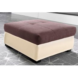 Hocker COTTA, B:100cm H:46cm T:70cm, braun, Edles Flachgewebe ( 100% Polyester ) / Feine Struktur ( 100% Polyester );Kunstleder SOFTLUX /