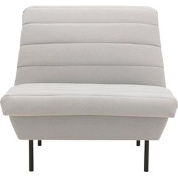 Sessel, B:72cm H:92cm T:103cm, silber, LOOKS by Wolfgang Joop, 100% Polyester, Sessel, "LOOKS IX", Quersteppung, ohne Armlehnen