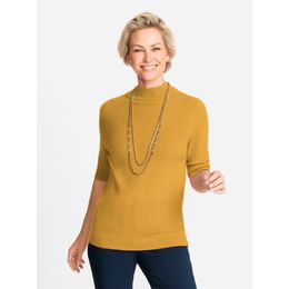 CLASSIC Damen Kaschmirpullover "Kaschmir-Pullover", gelb, Gr. 40, meliert, 100% Kaschmir, Pullover