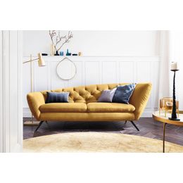 Recamiere LEONIQUE, B:223cm H:84cm T:95cm, gelb, Samtoptik (100 Polyester), Sofas, "Beatrice", Recamiere links oder rechts, passend zur