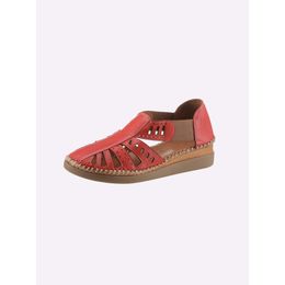 Gemini Damen Slipper, Gr. 38, rot, Glattleder, Schuhe