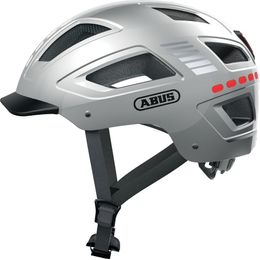 Abus Fahrradhelm "HYBAN 2.0 LED", L Kopfumfang: 56cm - 61cm, silber, Helme