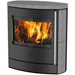 FIREPLACE Kaminofen "Adamis Speckstein", schwarz, Kamin&ouml;fen, wei&szlig;e Feuerraumauskleidung