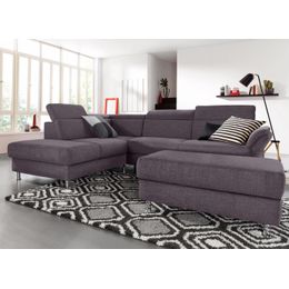 Sit & More Ecksofa SIT & MORE, B:269cm H:97cm T:228cm, grau, Struktur fein ( 100% Polyester);Struktur (100% Polyester);Struktur grob ( 100% Polypropylen),