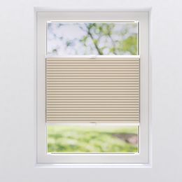 Wabenplissee my home, B:50cm H:130cm, beige, Obermaterial: 100% Polyester, Plissees, "Madita", im Fixma&szlig;