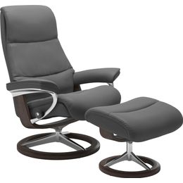 Relaxsessel stressless, B:82cm H:109cm T:81cm, grau, Leder BATICK: BATICK ist ein leicht korrigiertes, durchgefärbtes und genarbtes Möbelleder, bei