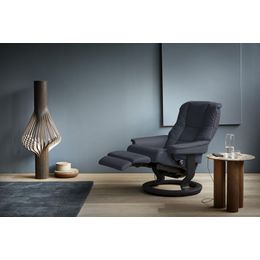 Relaxsessel stressless, B:79cm H:101cm T:77cm, blau, Leder BATICK: BATICK ist ein leicht korrigiertes, durchgefärbtes und genarbtes Möbelleder, bei