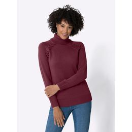Classic Basics Damen Rollkragenpullover "Rollkragen-Pullover", rot, Gr. 56, unifarben, 100% Polyacryl, Pullover